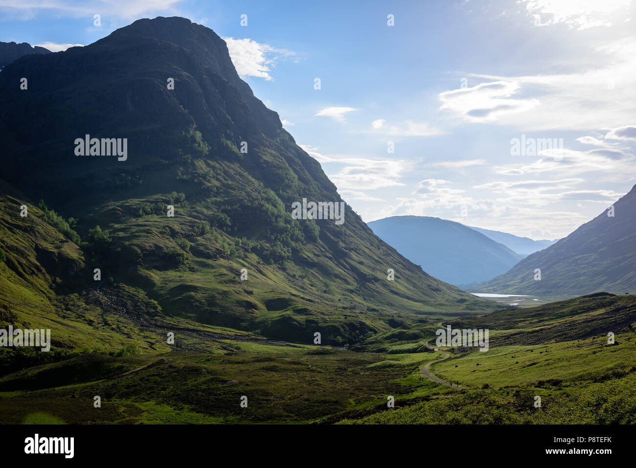 Scottish landscape. mountains and beautiful sky above Scotland Stock ...