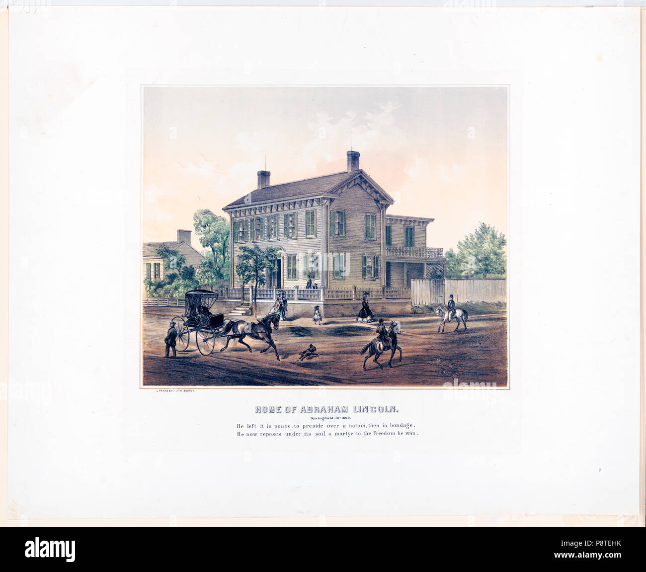 Home of Abraham Lincoln. Springfield, Ills. 1860 Stock Photo - Alamy