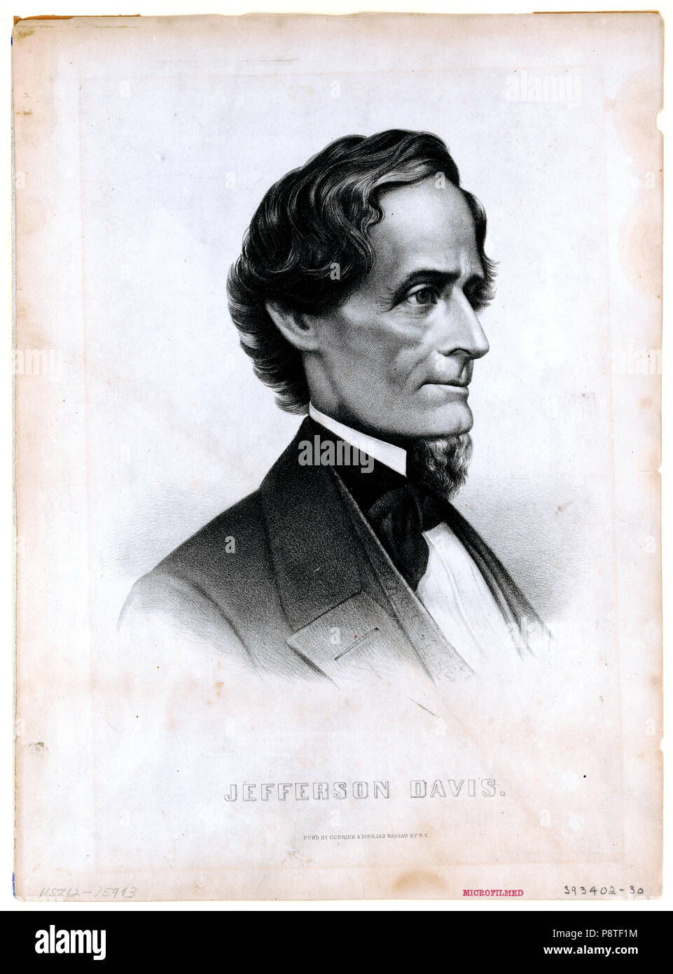Jefferson Davis, president of the Confederacy Stock Photo - Alamy