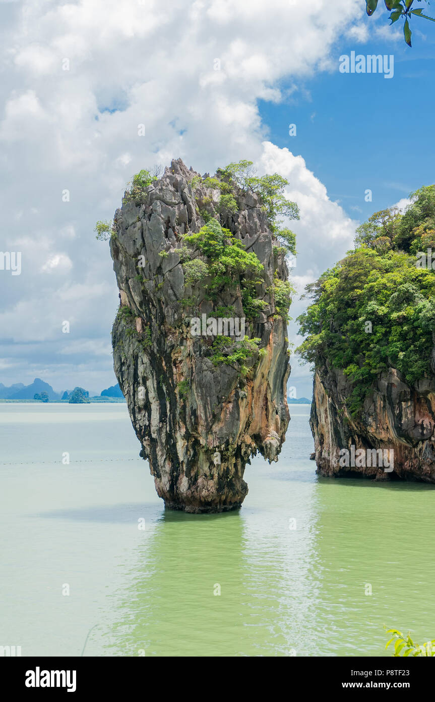 James Bond Island also call Nail Island, is a small limestone cliff ...