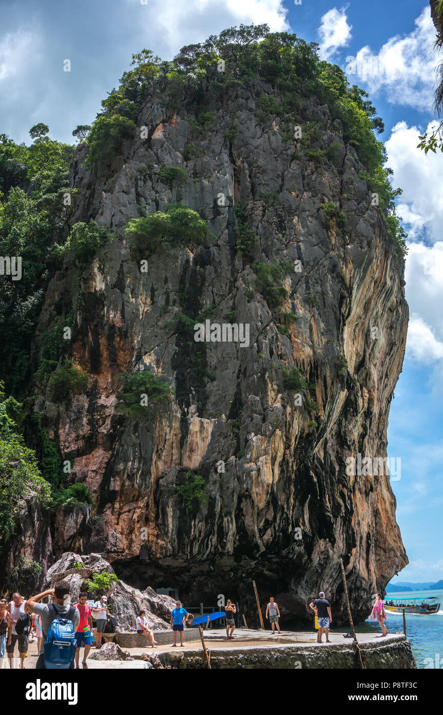 Koh Khao Ping Kan is stands out in the middle of the bay of James Bond ...