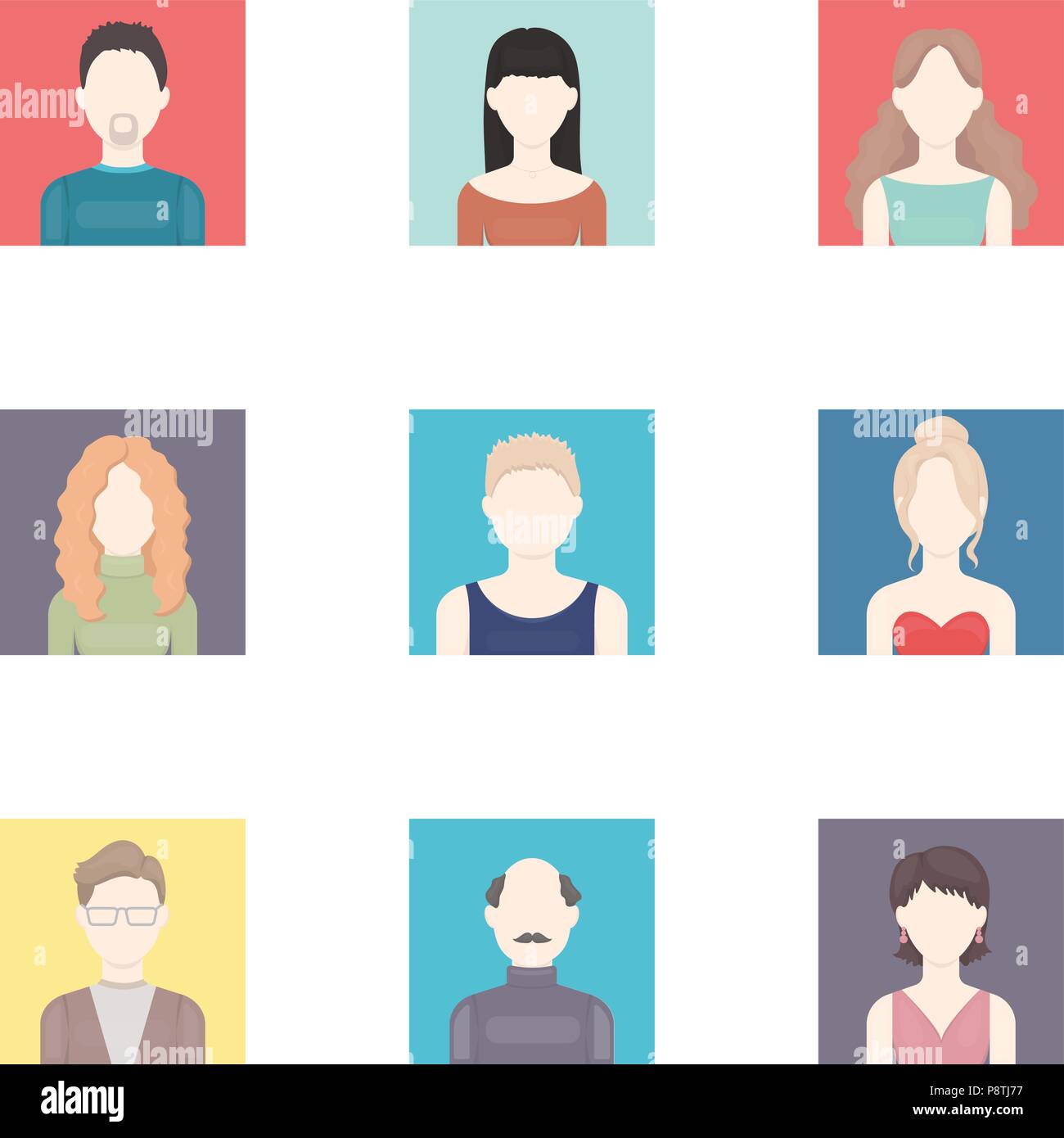 Avatar set icons in cartoon style. Big collection of avatar vector ...