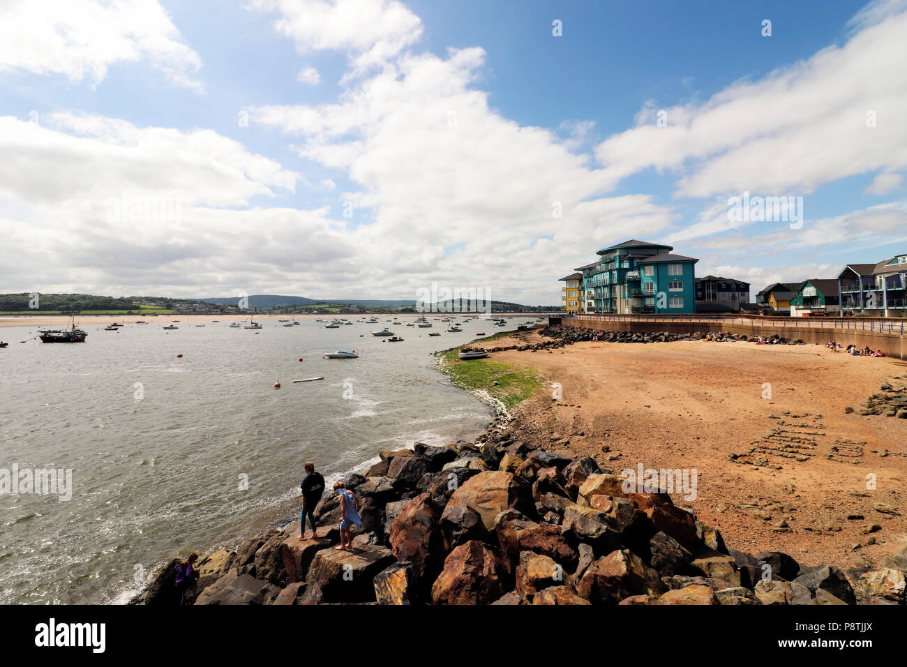 Sandy bay beach exmouth devon hi-res stock photography and images - Alamy