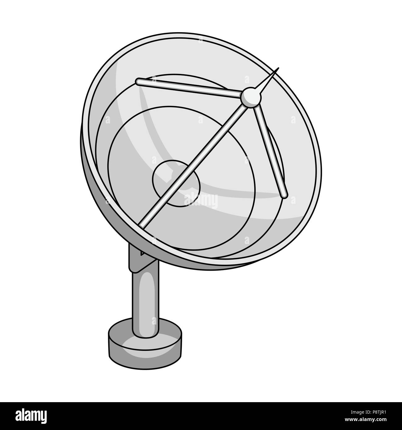 Space radar. Space technology single icon in cartoon style vector ...