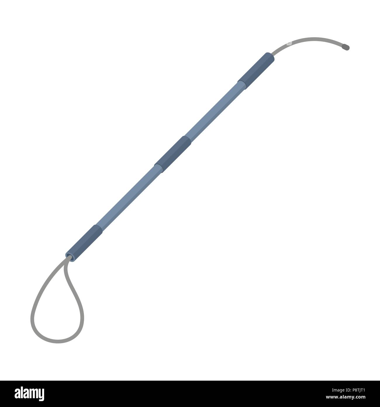 Pet capture noose icon in cartoon design isolated on white background ...