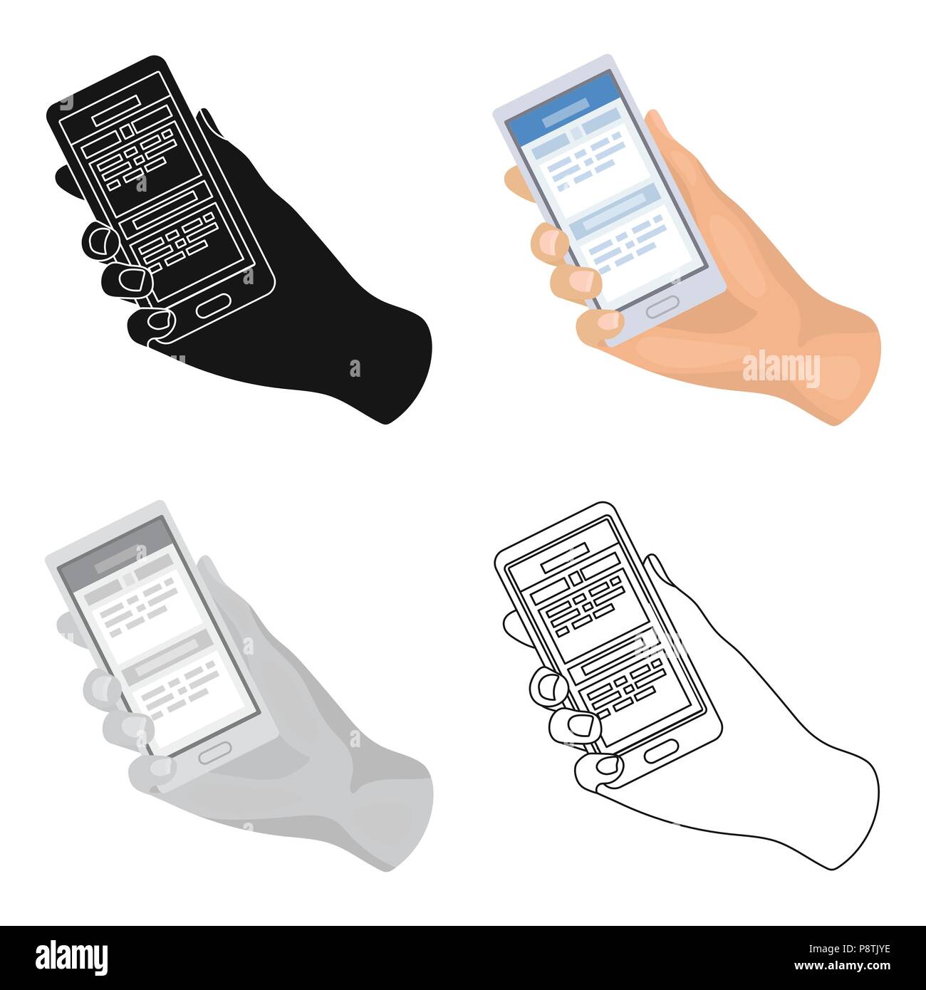 Mobile translator icon in cartoon design isolated on white background ...