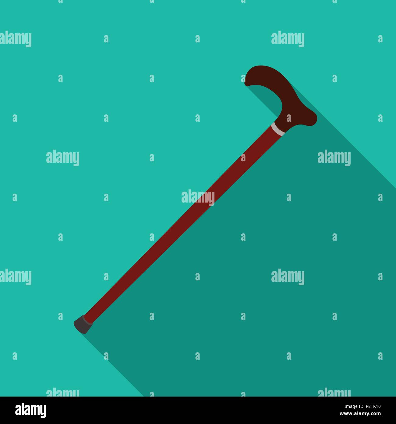 Cane for walking.Old age single icon in flat style vector symbol stock ...