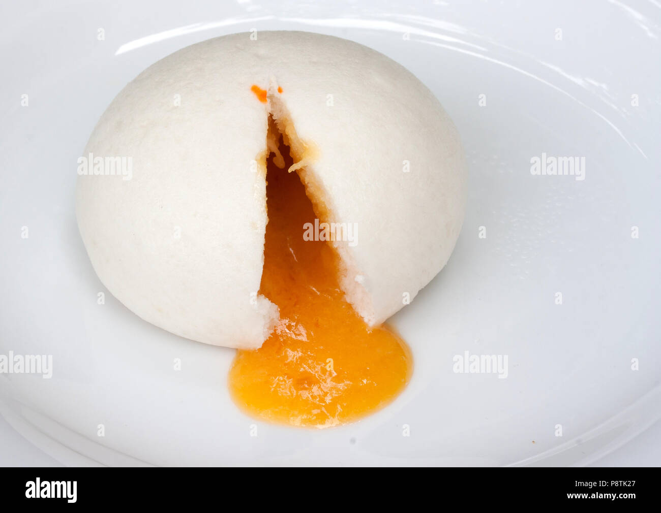 Steamed bun and sweet creamy stuff Stock Photo - Alamy