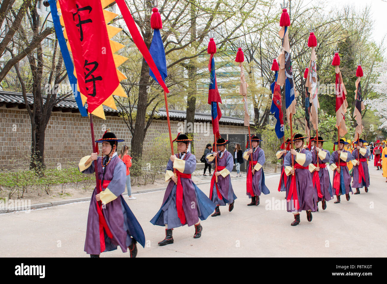 Soldiers of the Royal Guard at the change of the guard ceremony in ...