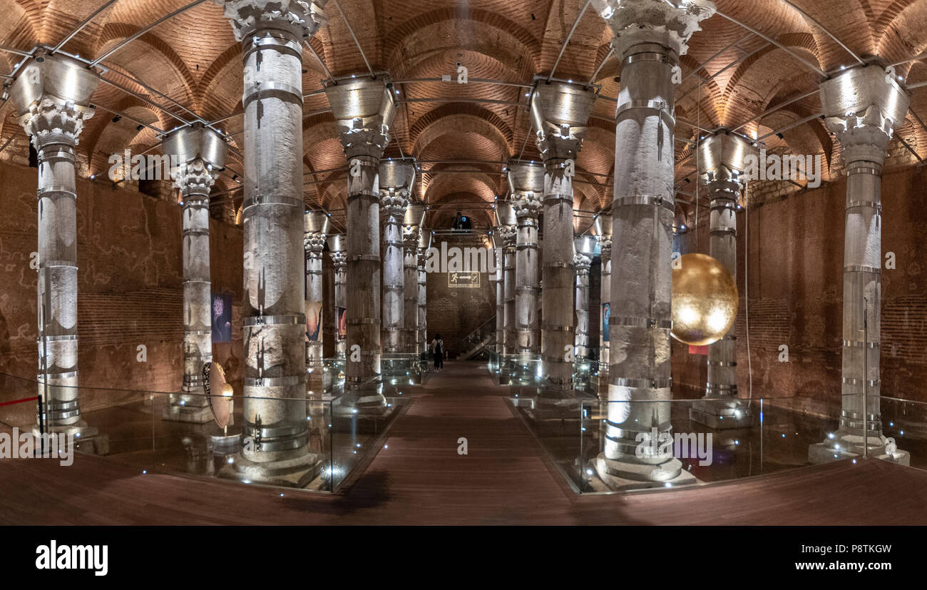 The Theodosius Cistern(Serefiye Sarnici) in Istanbul, Turkey Stock ...