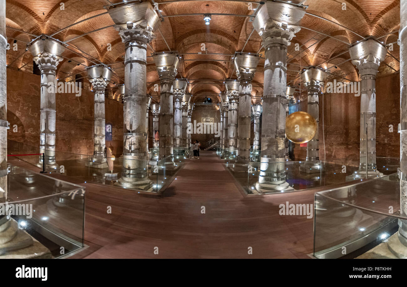 The Theodosius Cistern(Serefiye Sarnici) in Istanbul, Turkey Stock ...