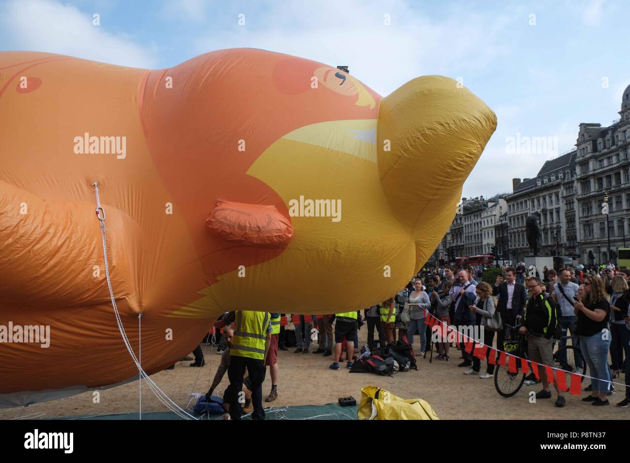 London 13th July 2018: A six metre high helium filled inflatable of ...