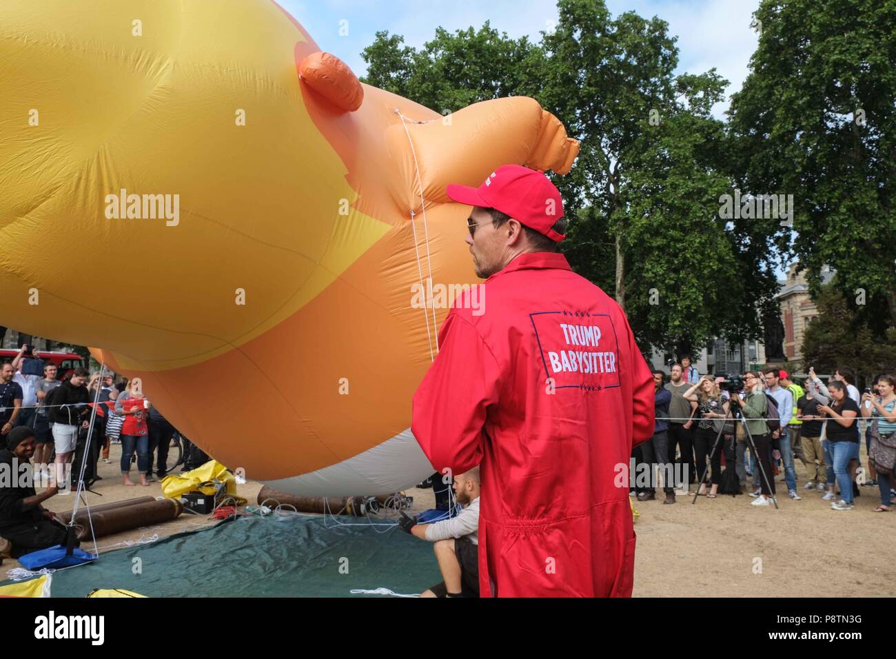 London 13th July 2018: A six metre high helium filled inflatable of ...