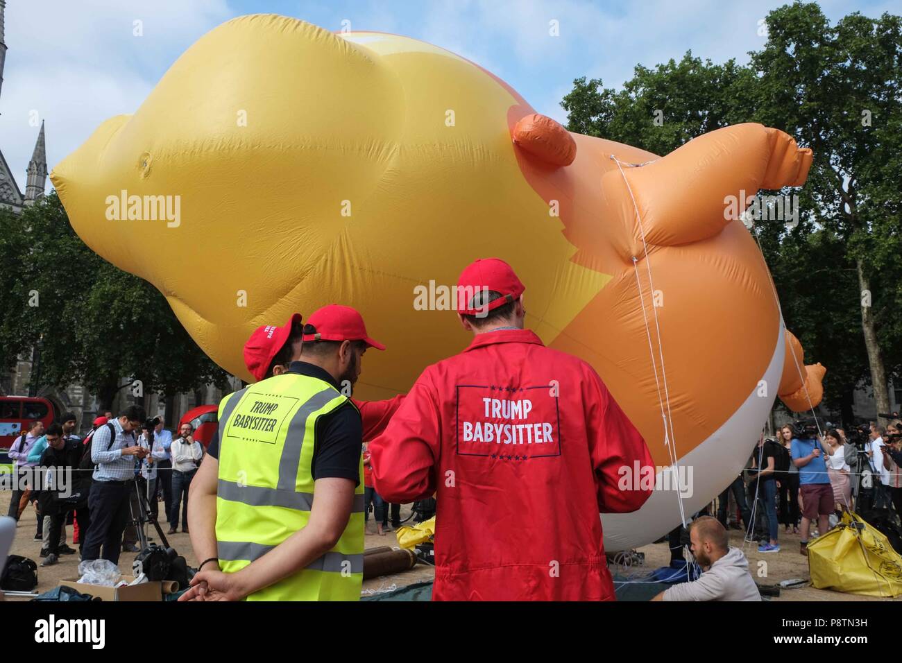 London 13th July 2018: A six metre high helium filled inflatable of ...