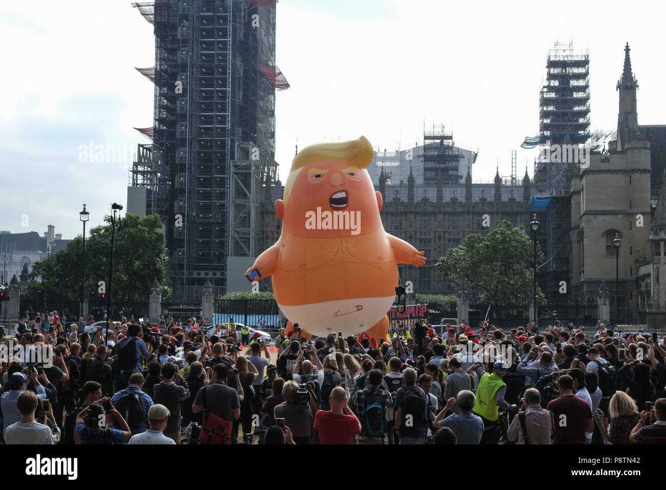 London 13th July 2018: A six metre high helium filled inflatable of ...