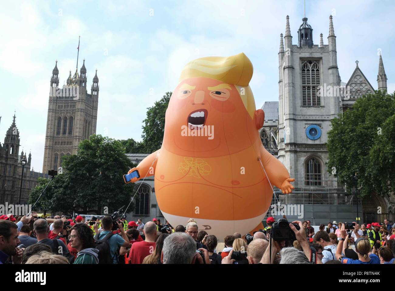 London 13th July 2018: A six metre high helium filled inflatable of ...