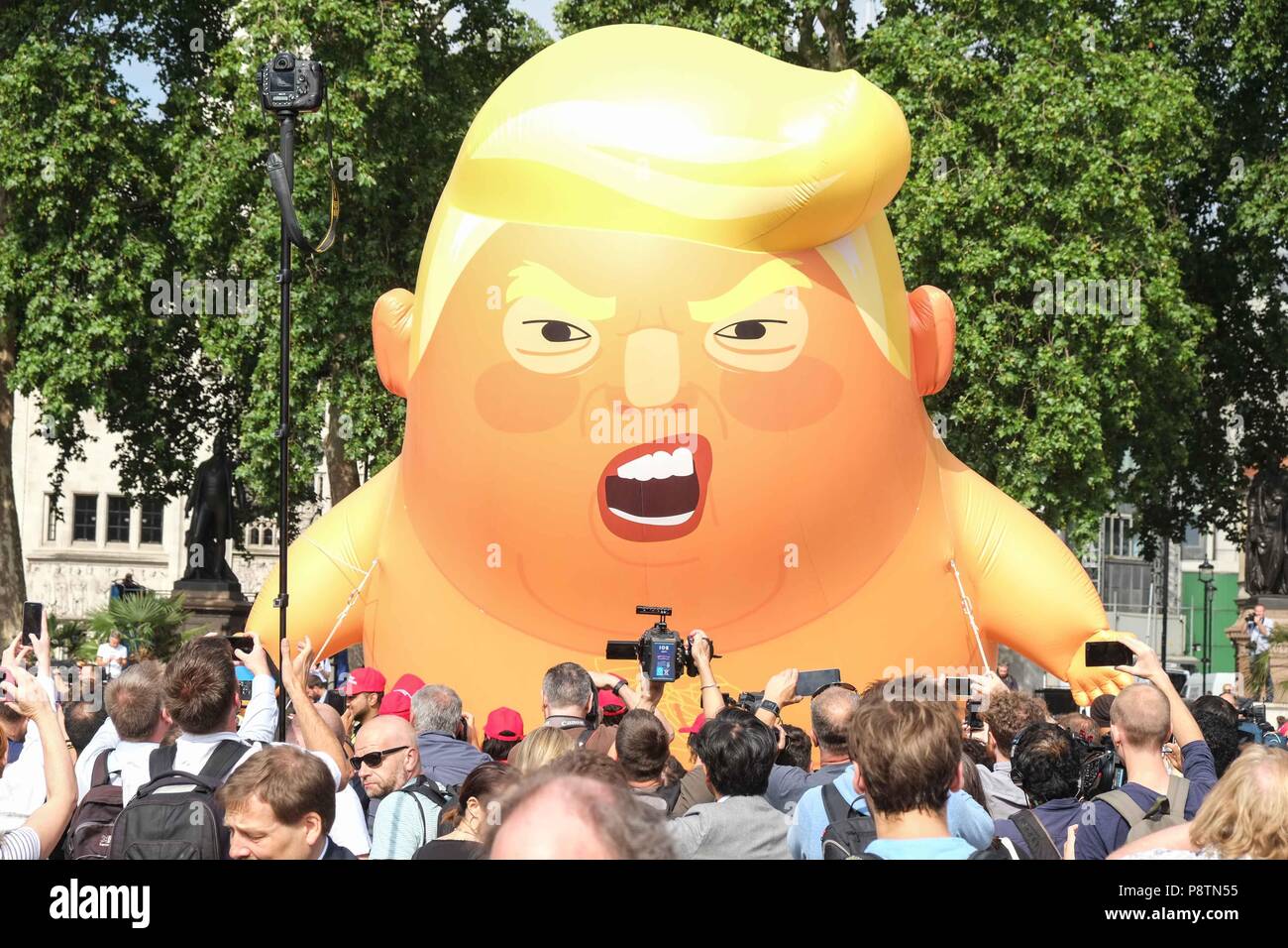 London 13th July 2018: A six metre high helium filled inflatable of ...