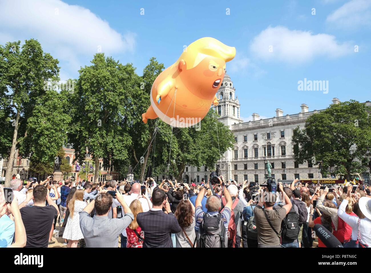 London 13th July 2018: A six metre high helium filled inflatable of ...