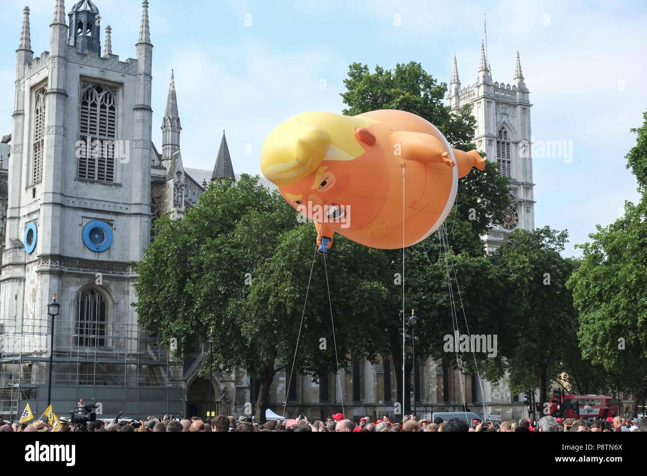 London 13th July 2018: A six metre high helium filled inflatable of ...
