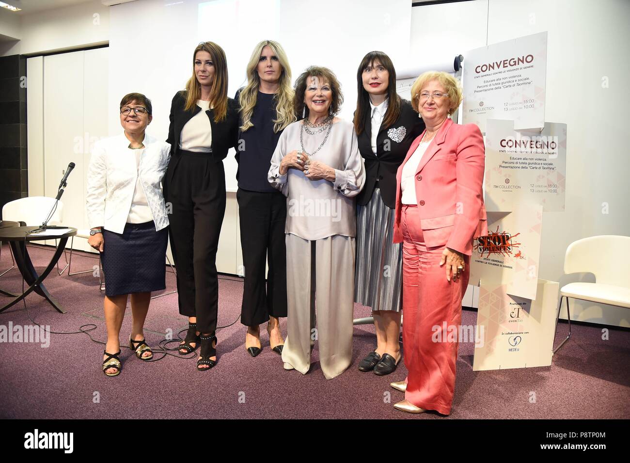 Taormina, Italy. 13th July, 2018. Taormina: Signing of the Taormina ...
