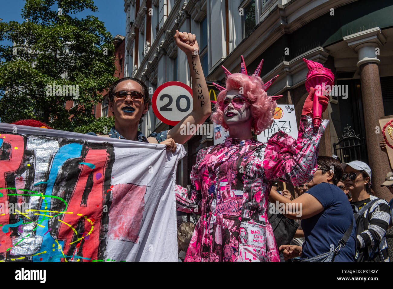 London, United Kingdom. 13 July 2018. The 'Drag Protest Parade' and the ...