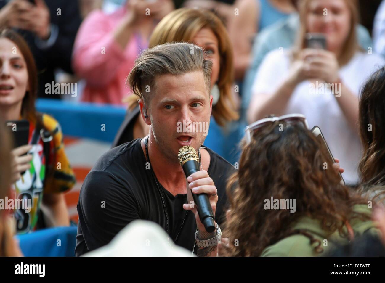 Ny, NY, USA. 13th July, 2018. Ryan Tedder on stage for OneRepublic in ...
