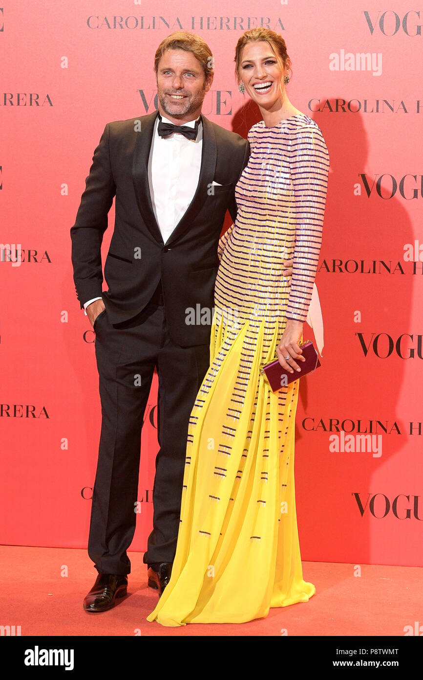 David Ascanio and Laura Sanchez attending the Vogue 30th Anniversary ...
