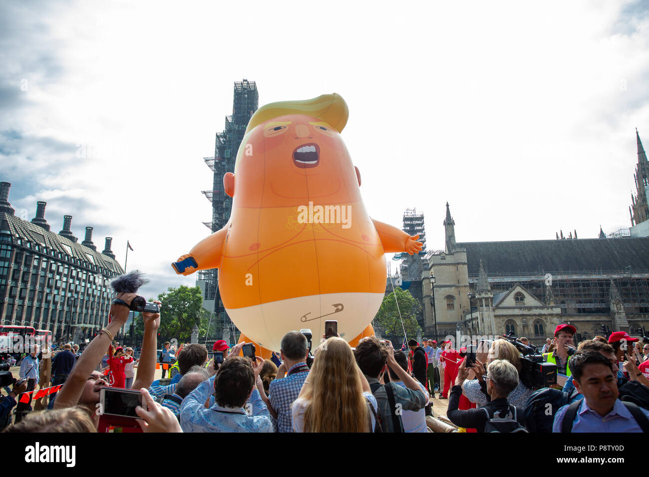 London/United Kingdom - July 13, 2018: Donald Trump’s visit to England ...
