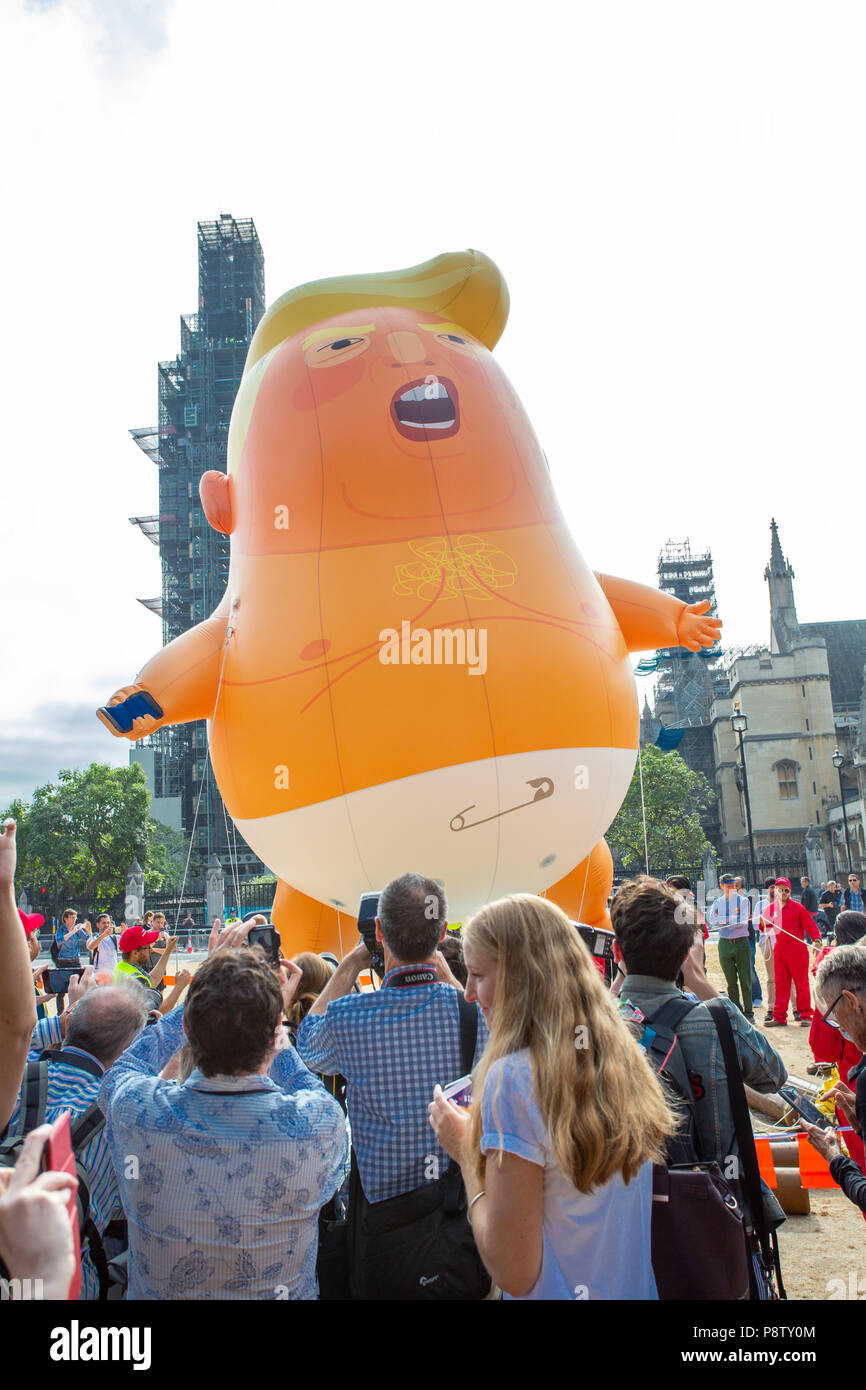 London/United Kingdom - July 13, 2018: Donald Trump’s visit to England ...
