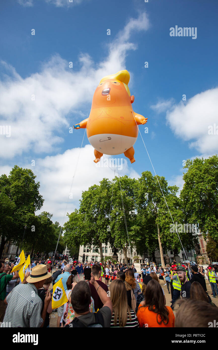 London/United Kingdom - July 13, 2018: Donald Trump’s visit to England ...