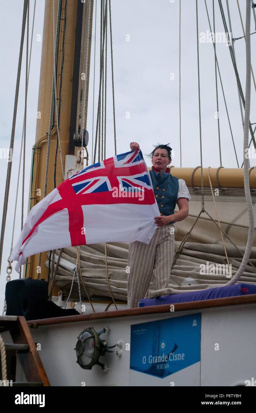 Sunderland, England, 13 July 2018. Emma Bloomfield holding the White ...