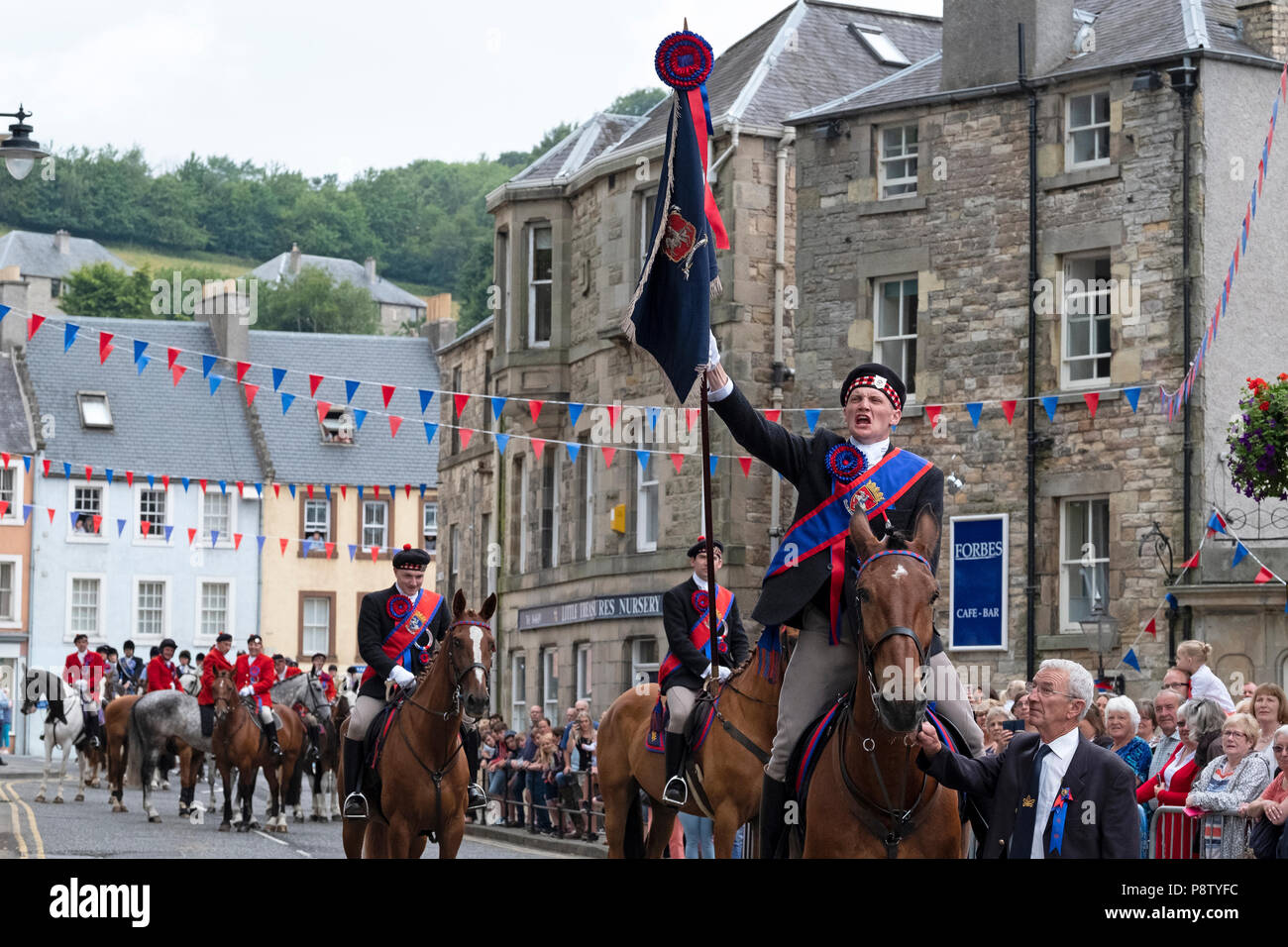 JEDBURGH, SCOTLAND - July 13: Jethart Callant's Festival - Festival Day ...