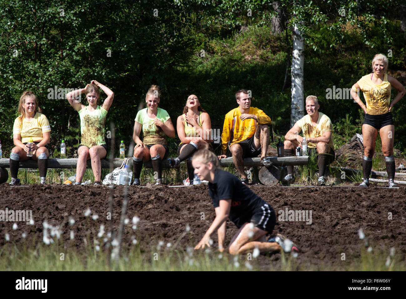 Hyrynsalmi, Finland, July 13 2018. The Swamp Soccer World Championship ...