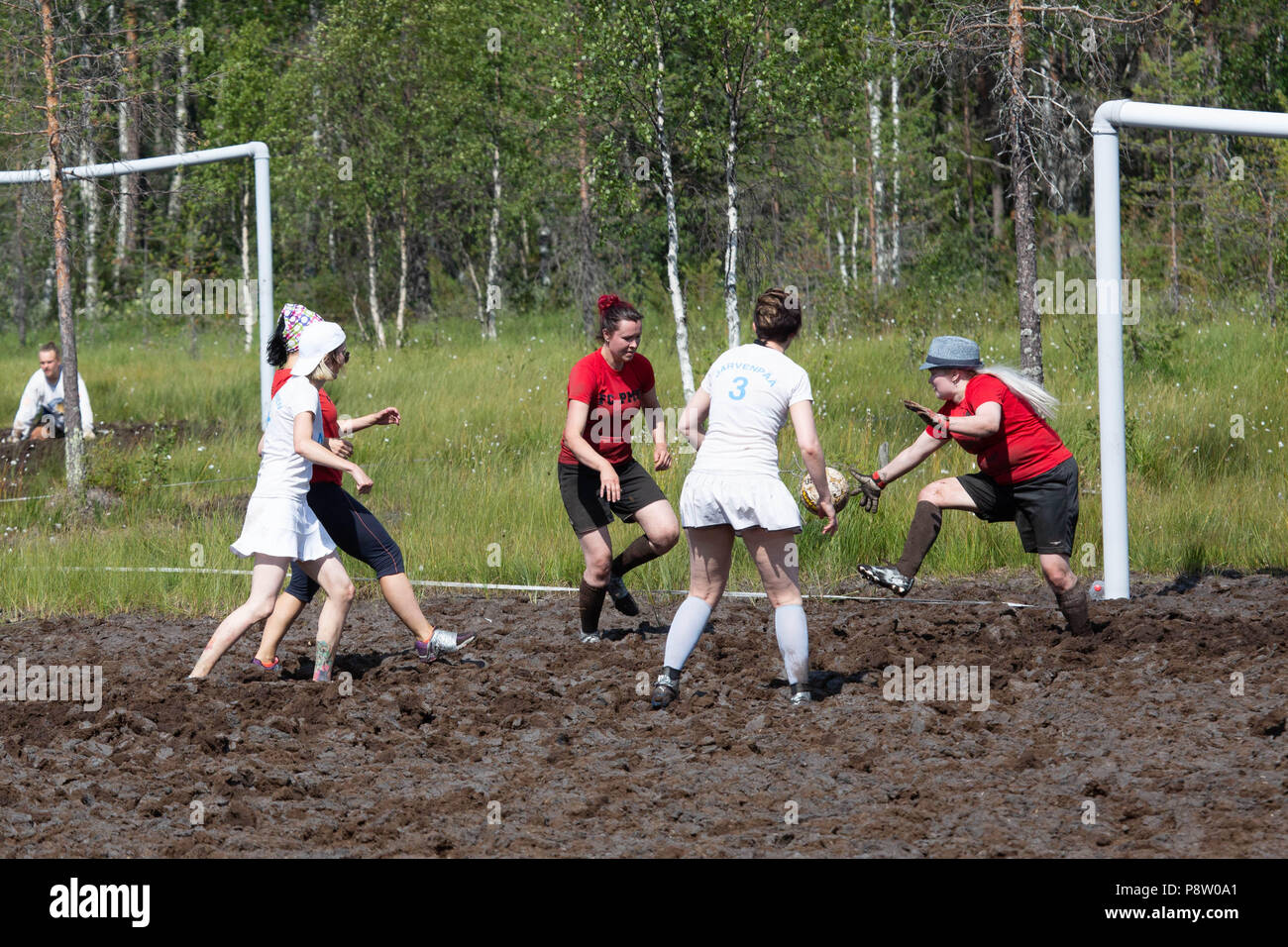 Hyrynsalmi, Finland, July 13 2018. The Swamp Soccer World Championship ...