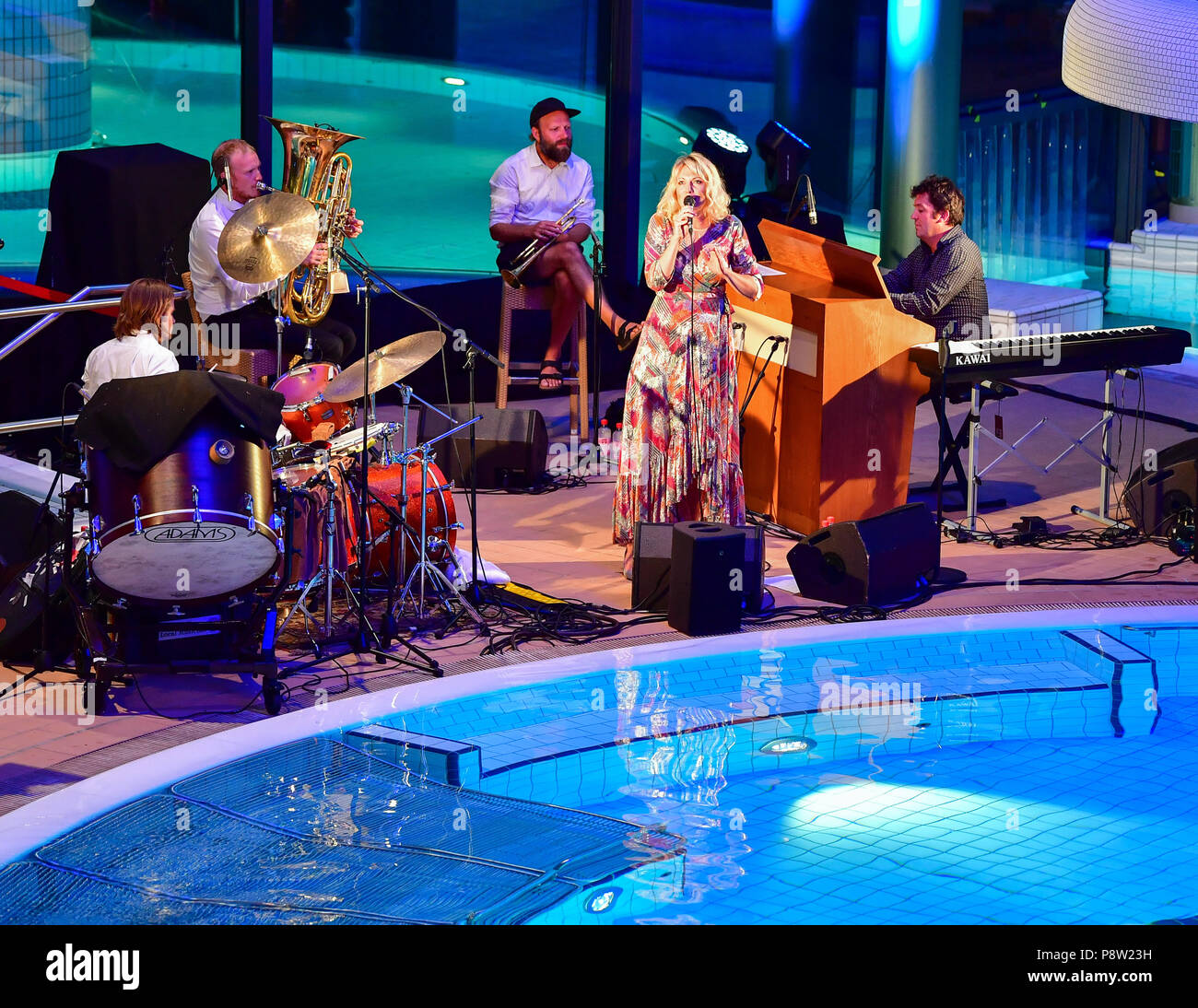 12 July 2018, Bad Kissingen, Germany: The band "Music For A While ...