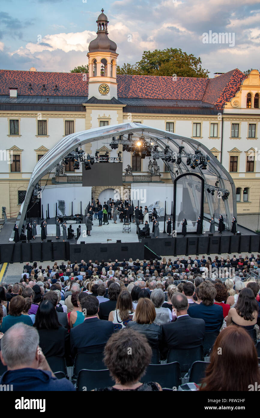 Germany, Regensburg. 13th July, 2018. Visitors at the opening of the ...