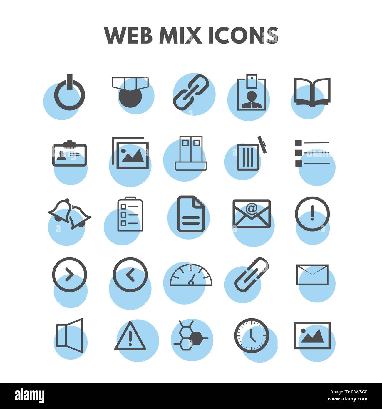 Vector Mix icons set. For web design and application interface, also ...