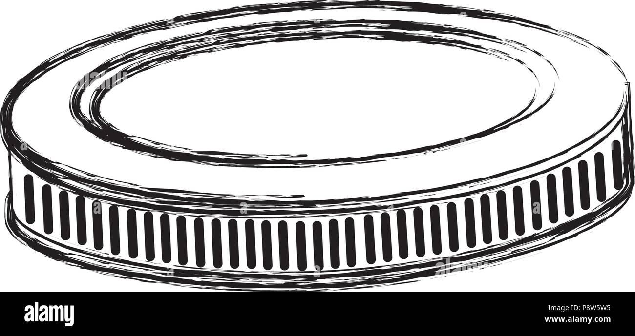 grunge metal coin currency cash money vector illustration Stock Vector ...