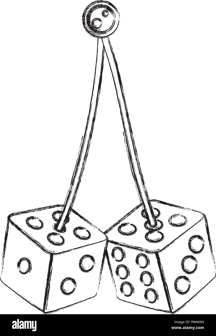 Hanging dice Black and White Stock Photos & Images - Alamy