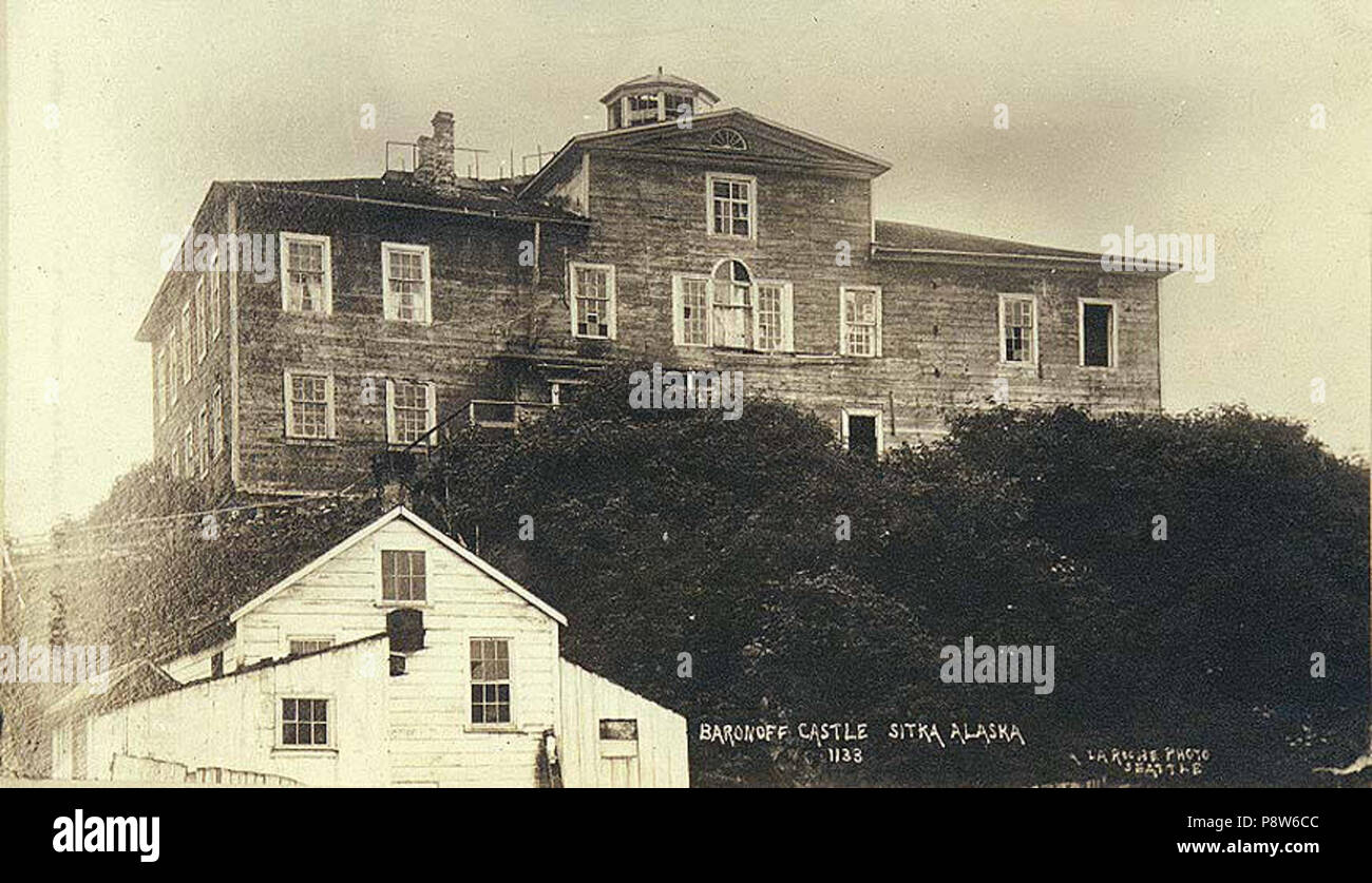 . 51 Baronoff Castle, Sitka, Alaska, ca 1893 (LAROCHE 23 Stock Photo ...