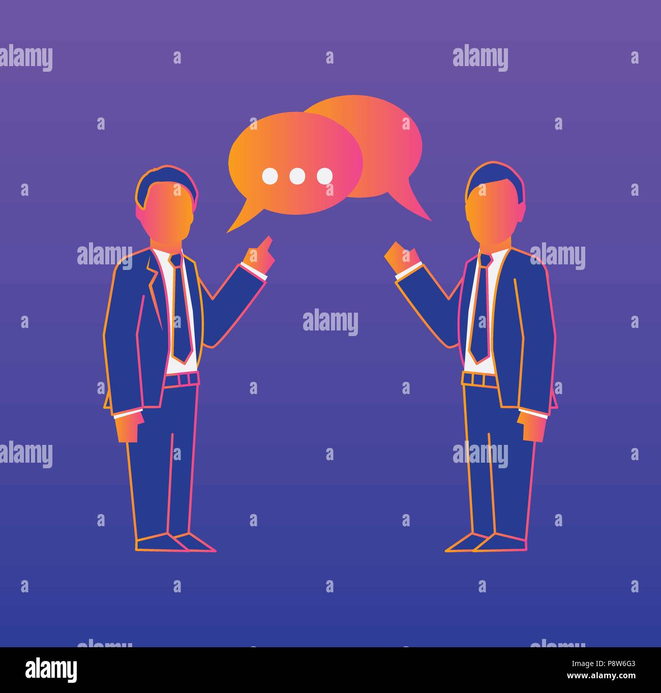 Communication Gradient illustration on violet background Stock Vector ...