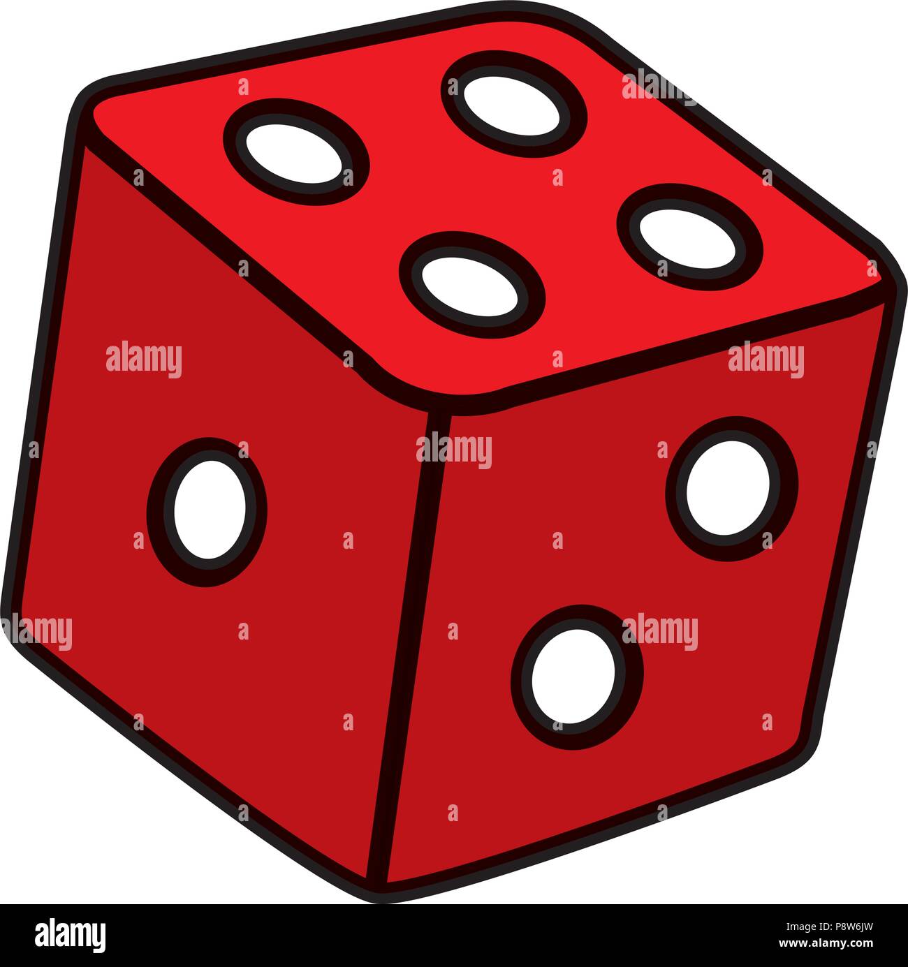 color casino dice cube game addiction vector illustration Stock Vector ...