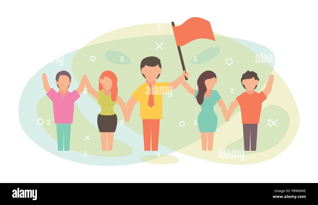 Leadership Illustration for business design and infographic Stock ...