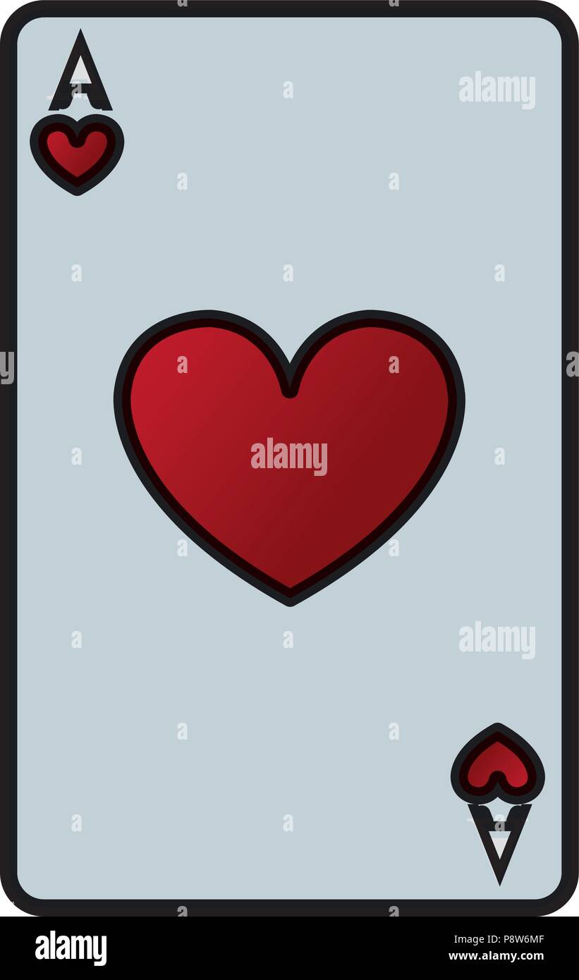 color A of hearts poker card game vector illustration Stock Vector ...