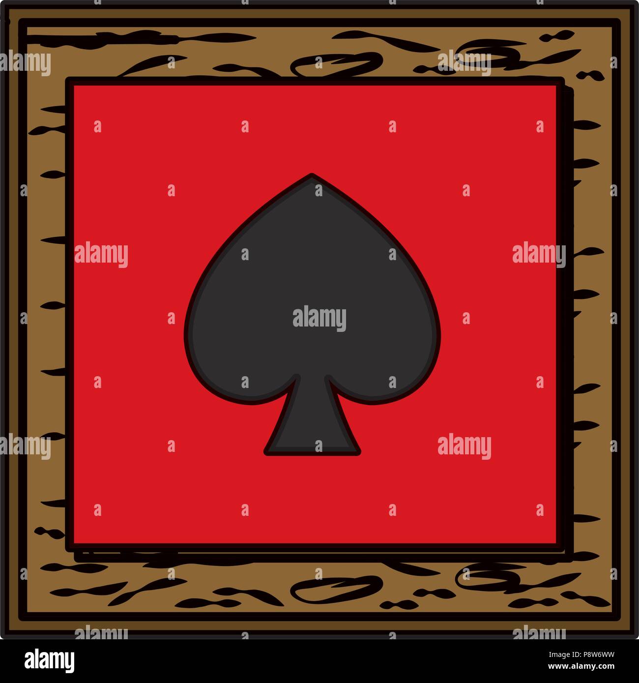 color framework pikes card casino style vector illustration Stock ...