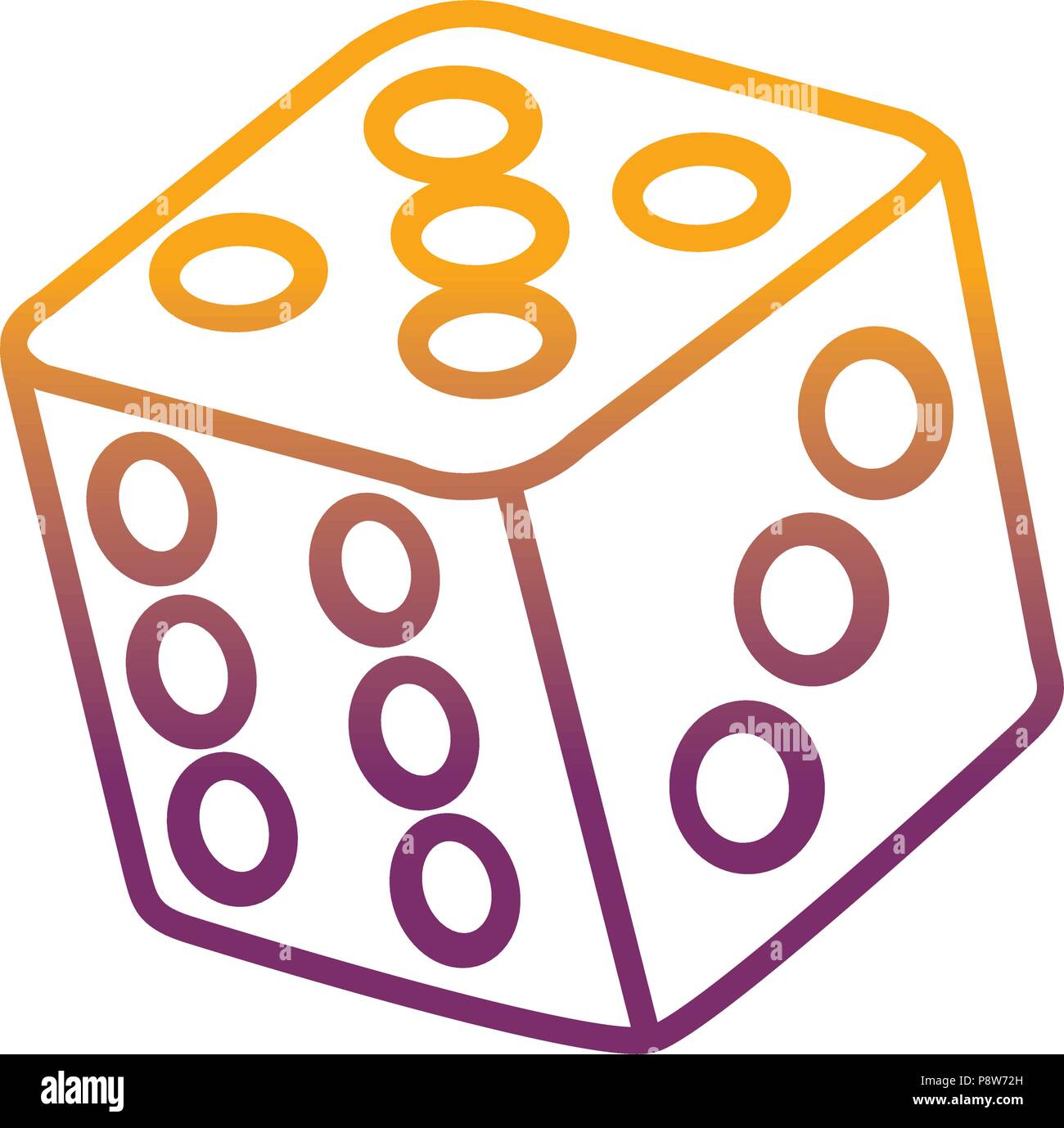 Dice numbers six and six Stock Vector Images - Alamy