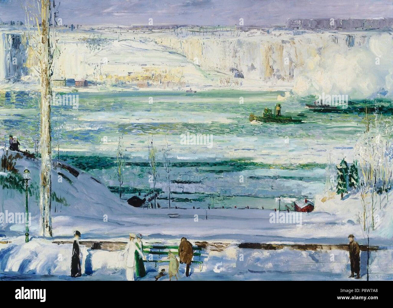 . 54 George Bellows - Snow-Capped River Stock Photo - Alamy