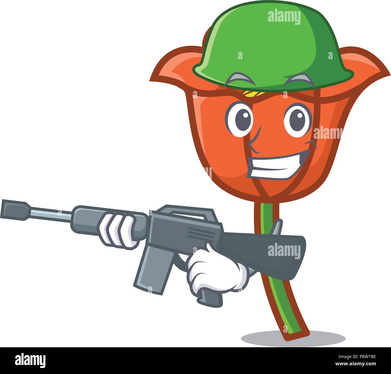 Army poppy flower character cartoon Stock Vector Image & Art - Alamy