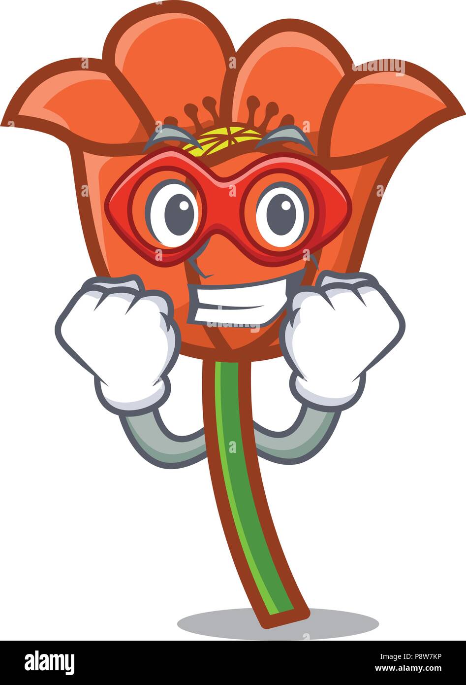 Super hero poppy flower character cartoon Stock Vector Image & Art - Alamy