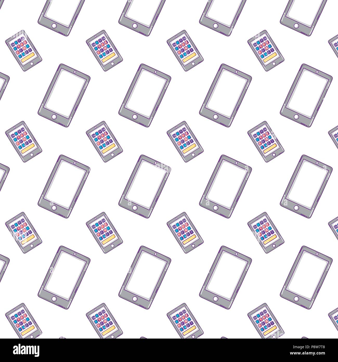 smartphone technology and digitals apps background vector illustration ...